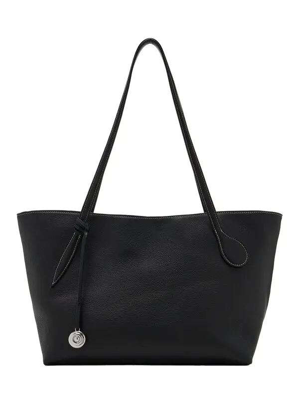 LIFFNER Sprout Leather Midi Tote - Black