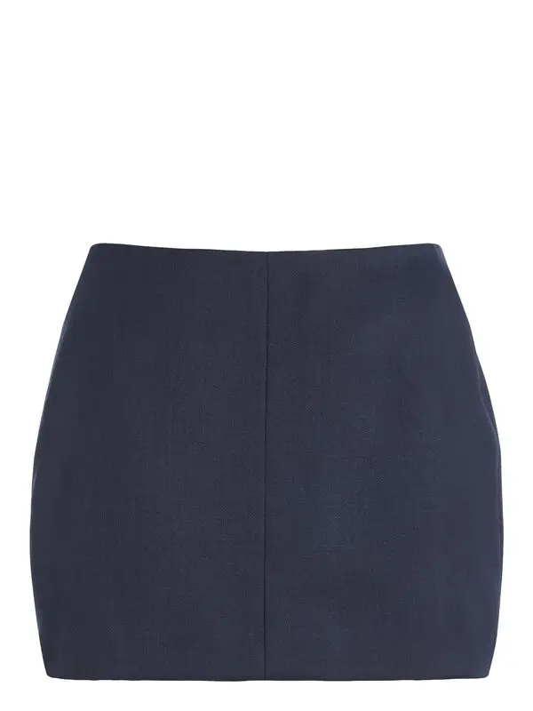 RÙADH The Oona Wool Mini Skirt - Navy
