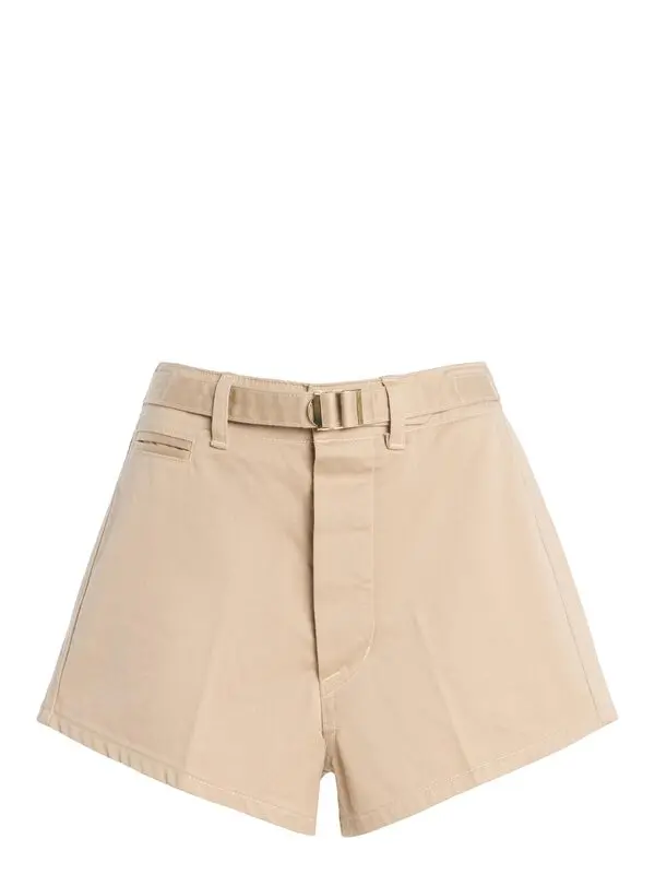 RÙADH The Grier Belted Cotton Shorts - Khaki