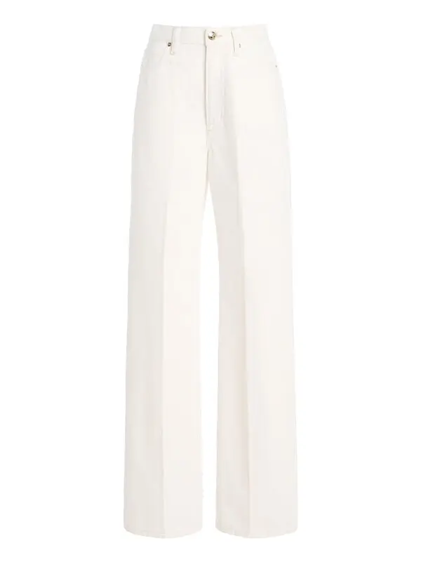 RÙADH The Quinn Selvedge High-rise Straight-leg Jeans - White