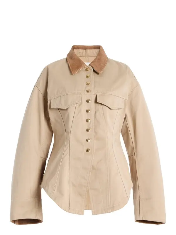 RÙADH The Lennox Twill Jacket - Khaki