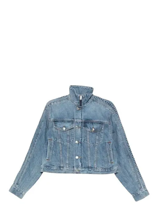 Alexander Wang Embossed Logo Denim Jacket - Vintage Indigo