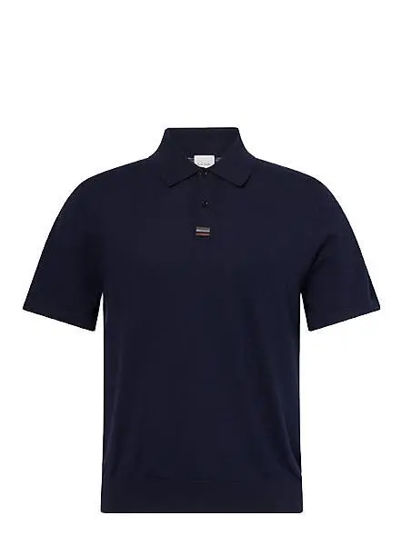 Paul Smith Regular-fit Short-sleeves Cotton-knit Polo Shirt - Navy