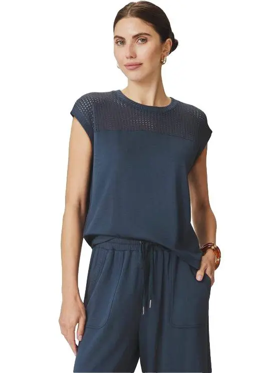 Splendid Supersoft Jada Sleeveless Top - Black