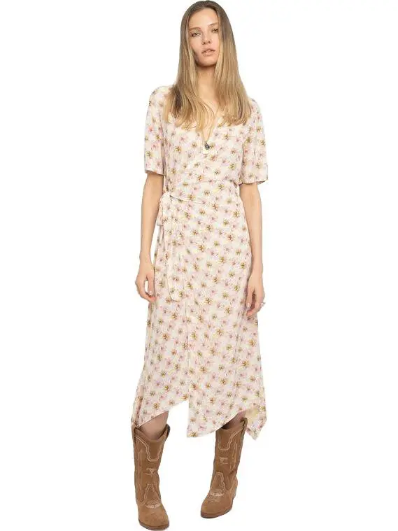 Zadig&Voltaire Printed Viscose Reforme Dress - Natural