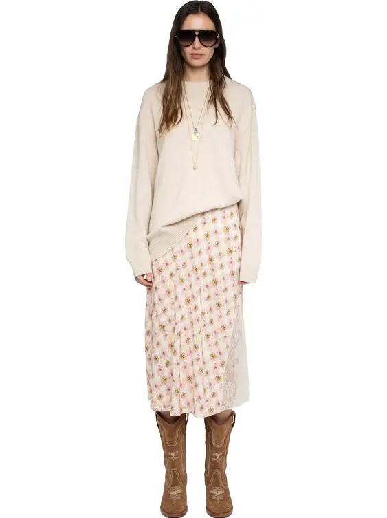 Zadig&Voltaire Jayla Printed Viscose Skirt - Natural