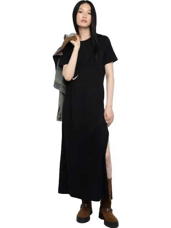 Zadig&Voltaire Raja Cotton Maxi Dress - Black