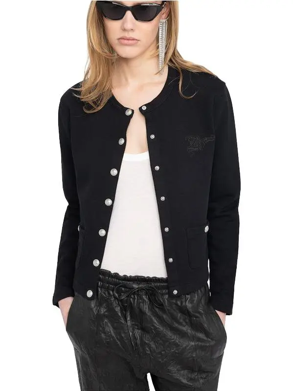 Zadig&Voltaire Cama Buttoned Sweatshirt - Black