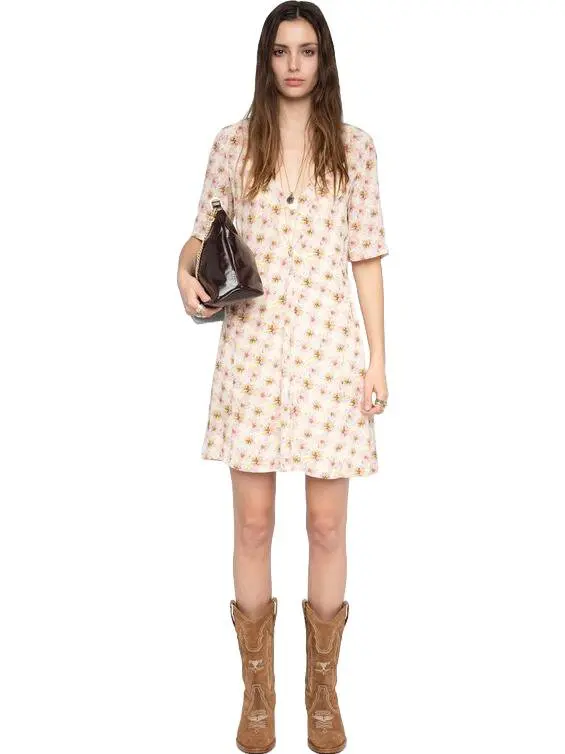 Zadig&Voltaire Rodalas Printed Dress - Natural