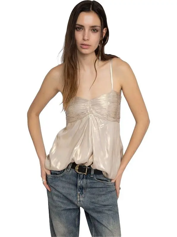 Zadig&Voltaire Cippie Satin Camisole - Gold