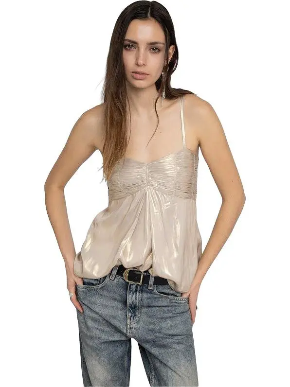 Zadig&Voltaire Cippie Satin Camisole - Gold