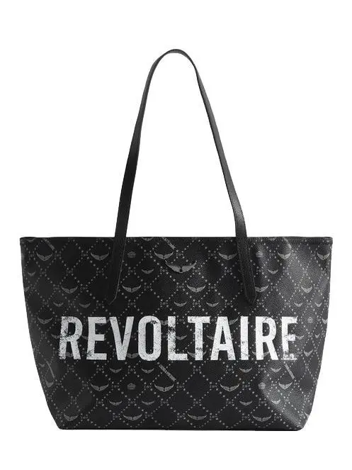 Zadig&Voltaire Monogram Canvas Revoltaire Shopper - Black