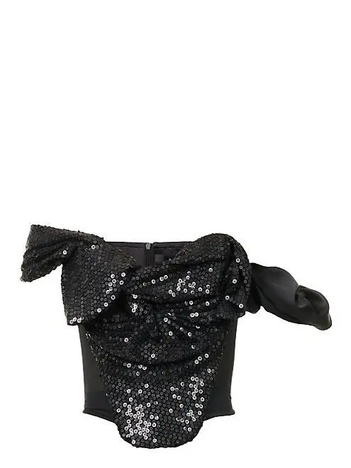 VIVIENNE WESTWOOD Knot Sequin-embellished Corset - Black