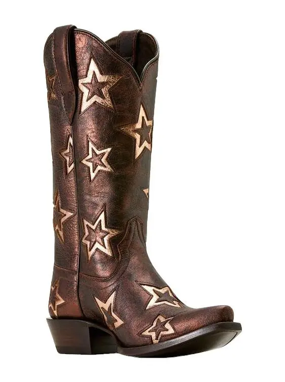 Ariat Hazen Star Snip Toe Western Boot - Brown