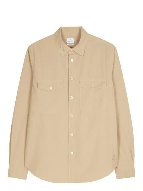Paul Smith Light Tan Cotton-poplin Overshirt - Brown