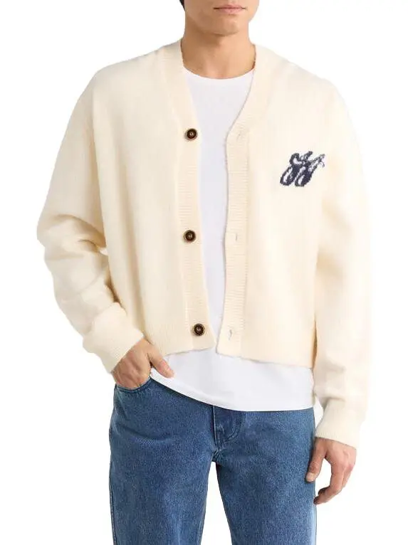 HONOR THE GIFT H Monogram Cardigan - Bone