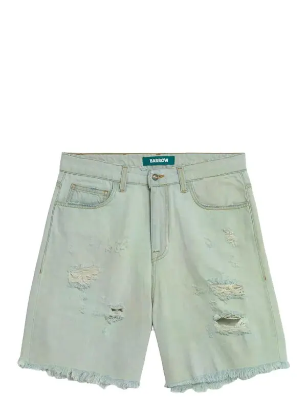 BARROW Frayed Hem Shorts - Blue