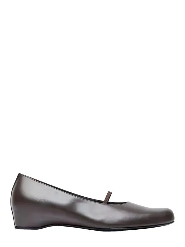THE ROW Leather Ballerina Shoes - Brown