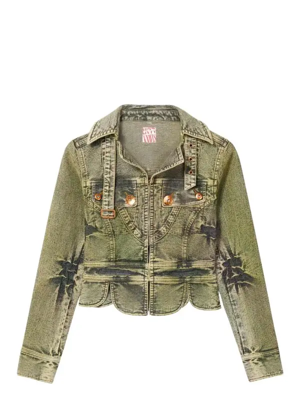 Miss Sixty Tie-dye Denim Jacket - Green