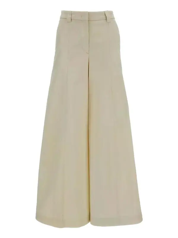 THELATEST Palazzo Flared Trousers - Neutrals