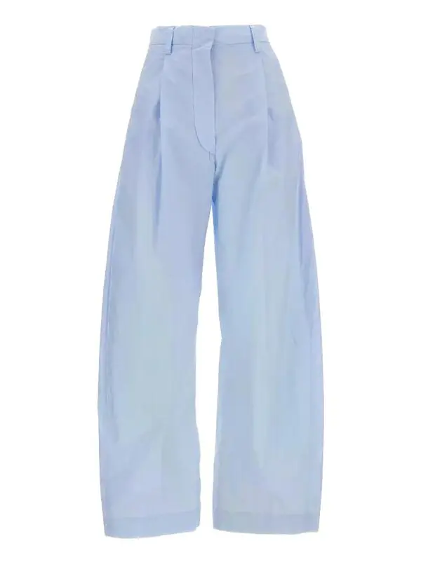 THELATEST Wide-leg Pleated Trousers - Blue