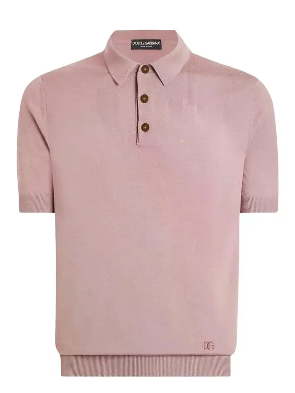Dolce & Gabbana Button-fastening Short-sleeve Polo Shirt - Pink
