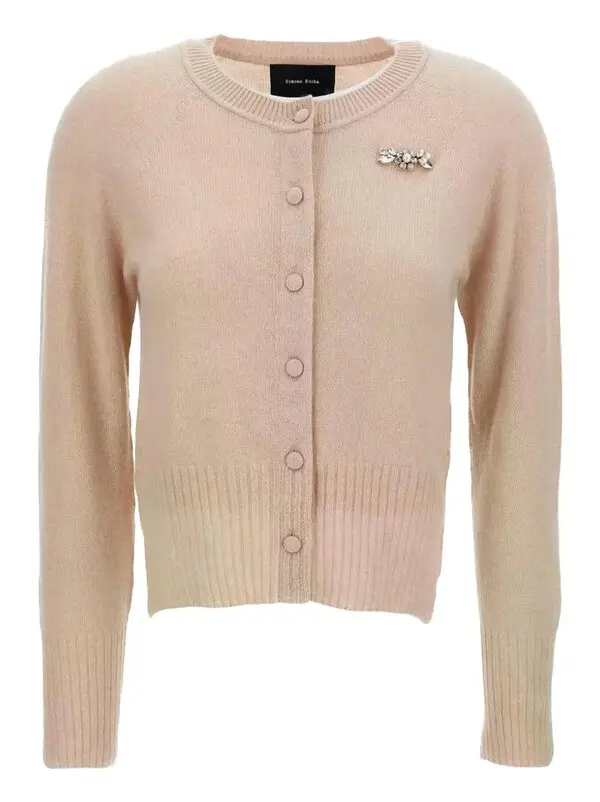 Simone Rocha Crystal Cropped Cardigan - Neutrals