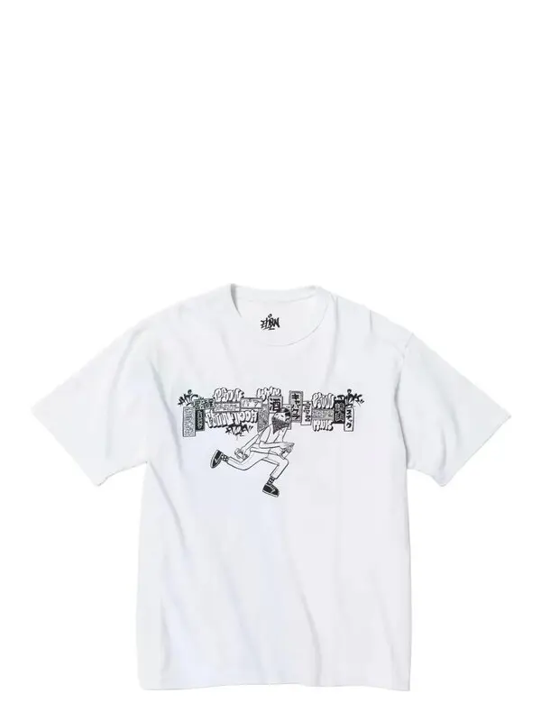 BEAMS X Esow Graphic Short-sleeve T-shirt - White