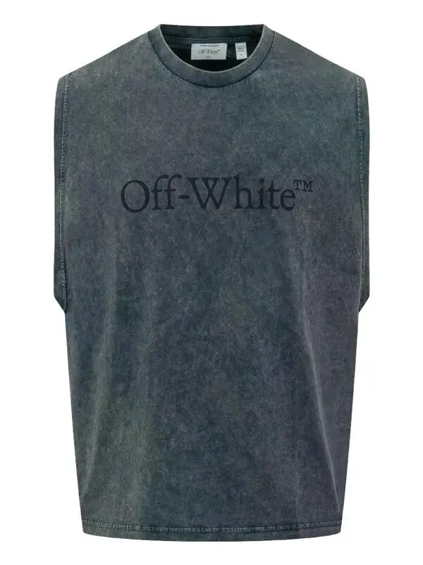 Off-White Logo Sleeveless T-shirt - Grey