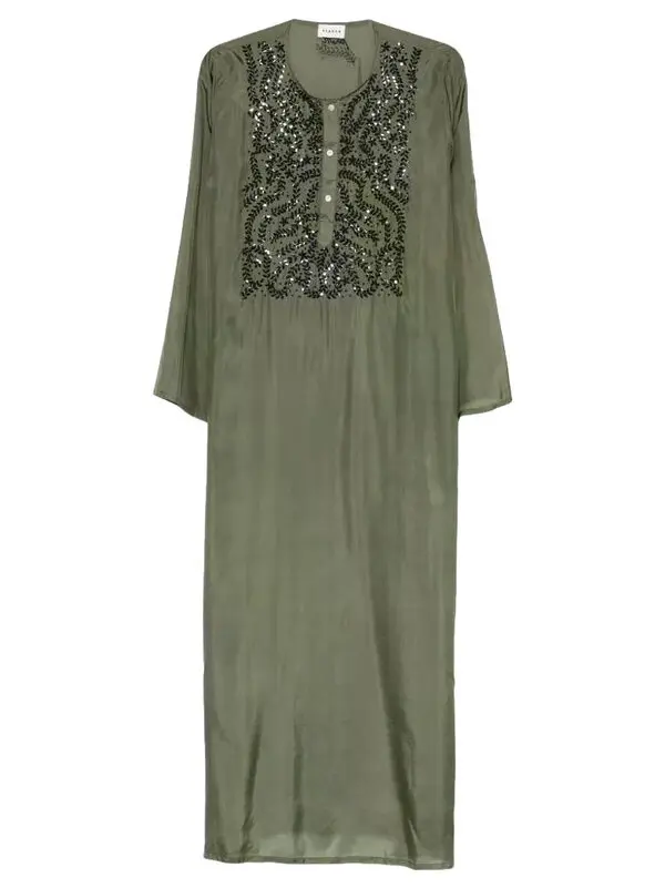 P.a.r.o.s.h Sequin-embellished Maxi Dress - Green