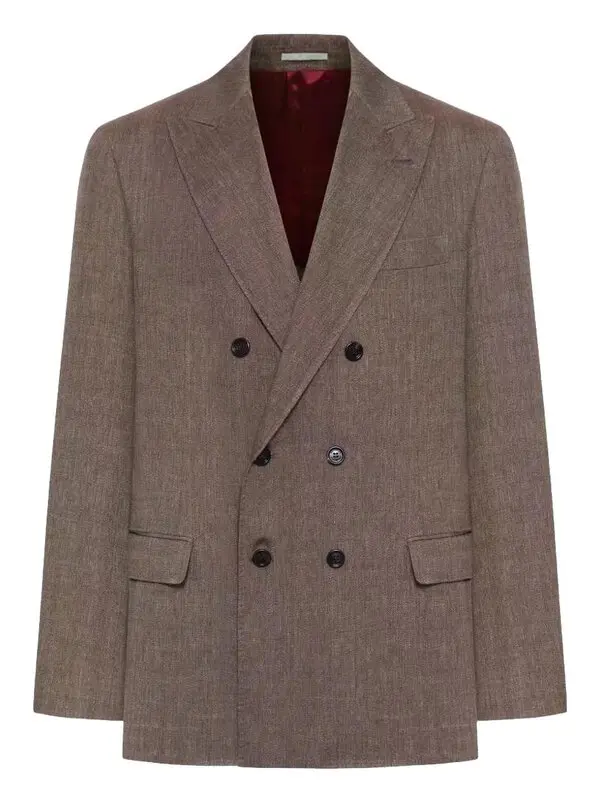 Brunello Cucinelli Double-breasted Blazer - Brown