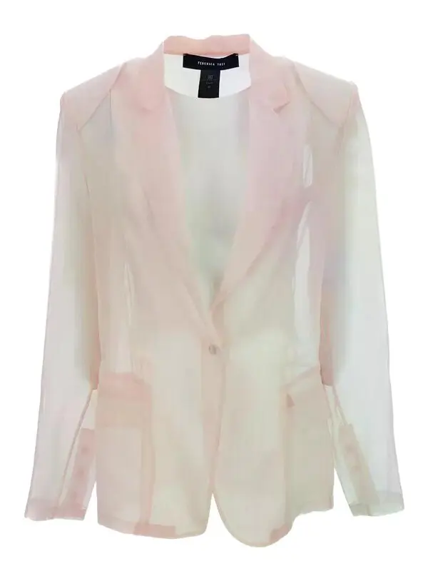 Federica Tosi Sheer Flap-pocket Blazer - Pink
