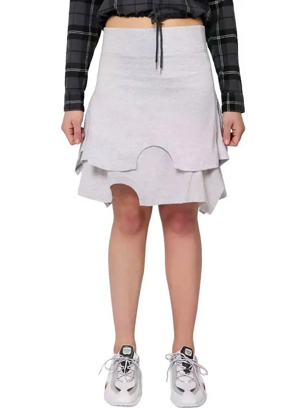GINA CORRIERI Mini Layered Skirt - Grey
