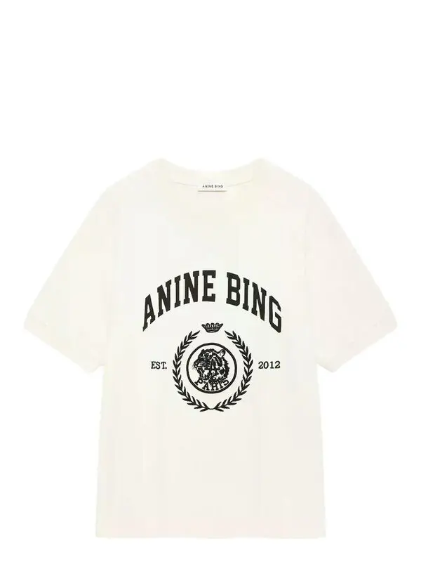 ANINE BING Jaylin Graphic-print T-shirt - Neutrals