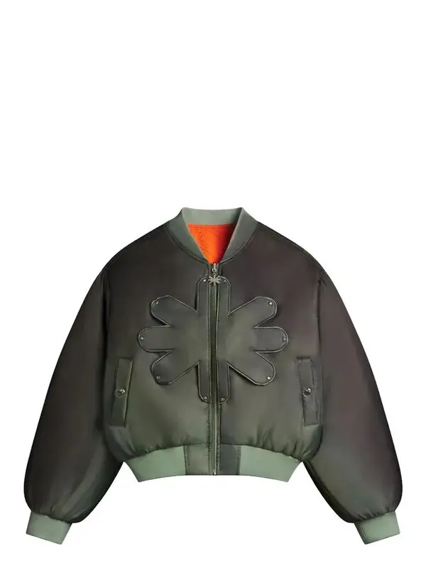 LOSTSHDWS Logo-detail Reversible Bomber Jacket - Green