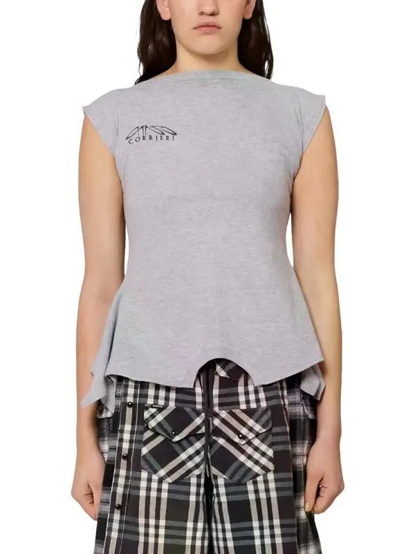 GINA CORRIERI Logo-print T-shirt - Grey