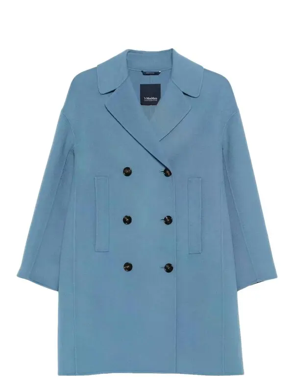 Max Mara Double-breasted Coat - Blue