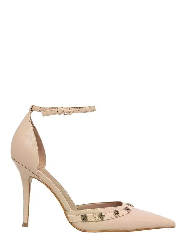 Guess Ankle-strap Leather Pumps - Neutrals