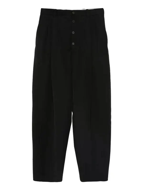 Jacquemus Wide-leg Wool Trousers - Black