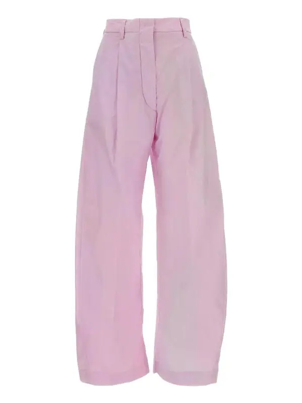 THELATEST Pleated Barrel-leg Trousers - Pink