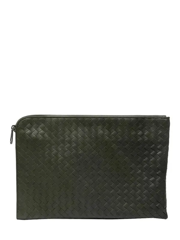 Bottega Veneta Nappa Intrecciato Clutch Bag - Green
