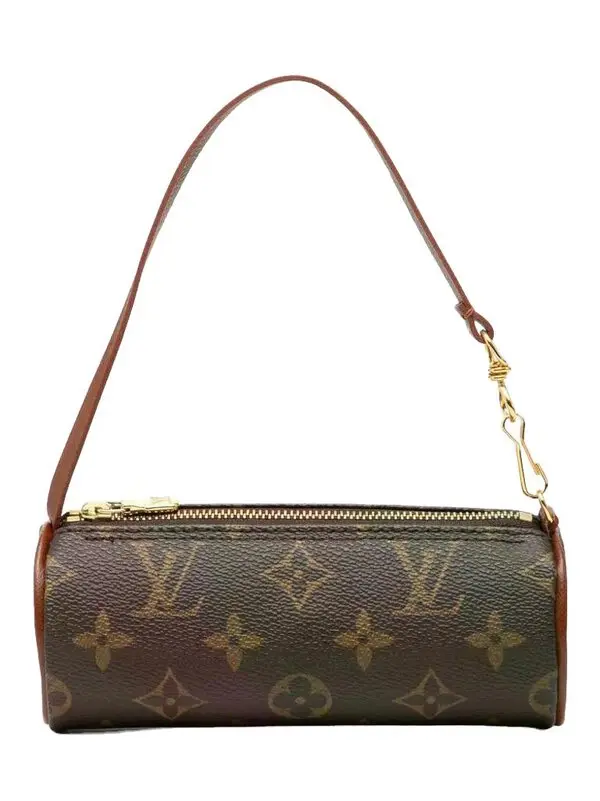 LOUIS VUITTON 1990-2025 Monogram Papillon Pochette Handbag - Brown