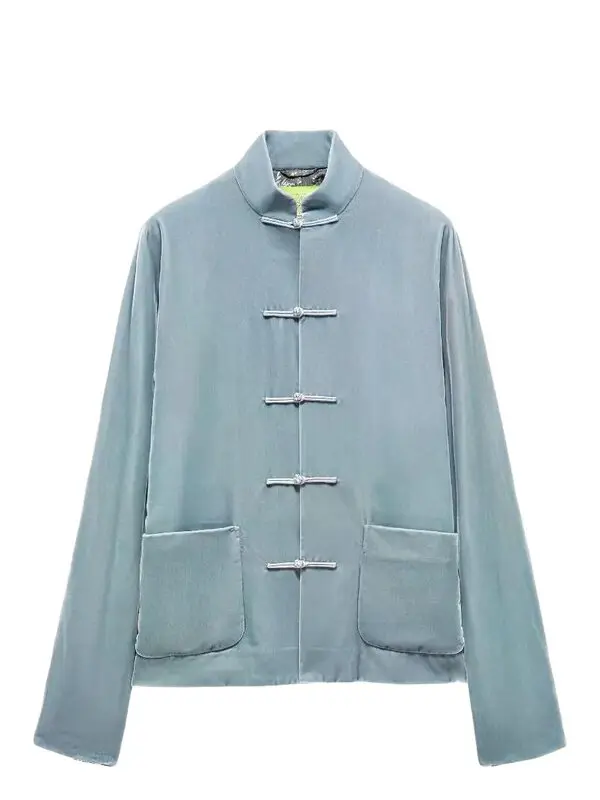 Shanghai Tang Denim Pocket Jacket - Blue