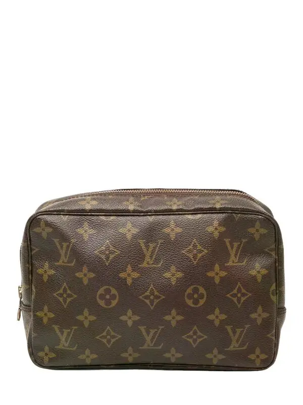 LOUIS VUITTON 1987 Monogram Trousse Toilette 23 Clutch - Brown