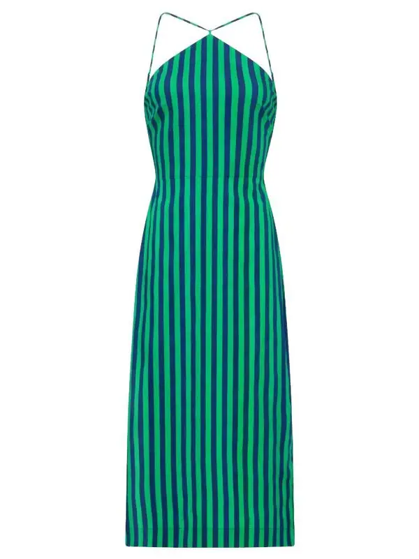 SIMONMILLER Kit Striped Maxi Dress - Green