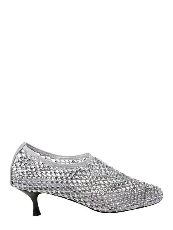 STRATEGIA SHOES Embellished Net Pumps - White