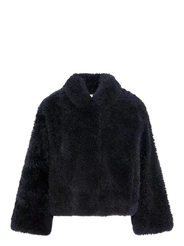 YVES SALOMON Turtleneck Jacket - Blue