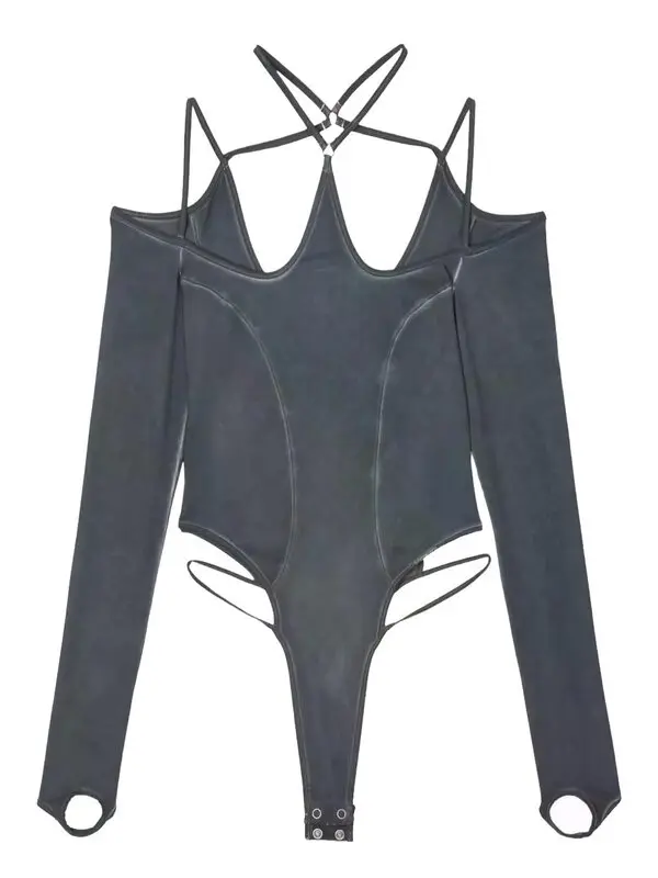 Miss Sixty Strap-detail Bodysuit - Grey