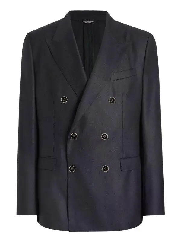 Dolce & Gabbana Double-breasted Buttoned Blazer - Blue