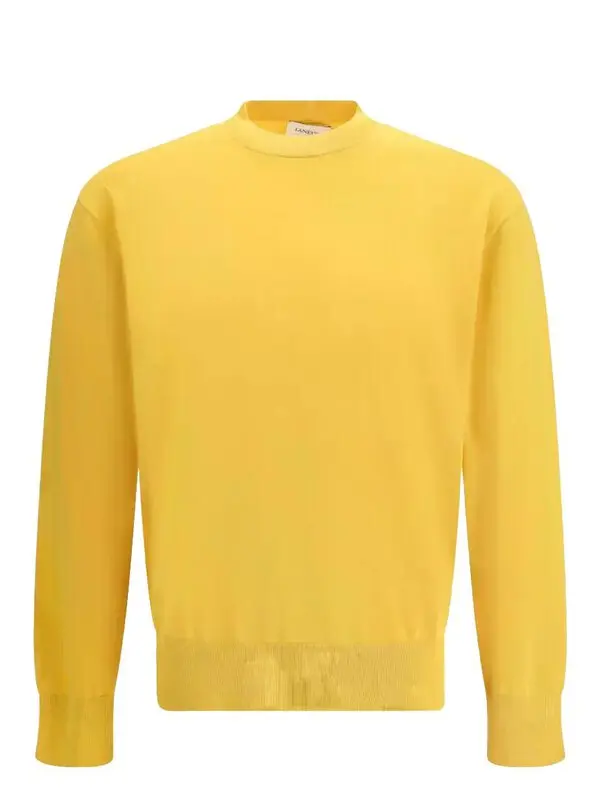 LANEUS Ribbed Sweatshirt - Yellow